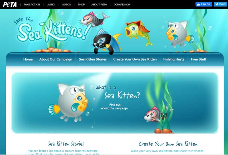 More Fun With PETA - Create a Sea Kitten - The People's Cube ...